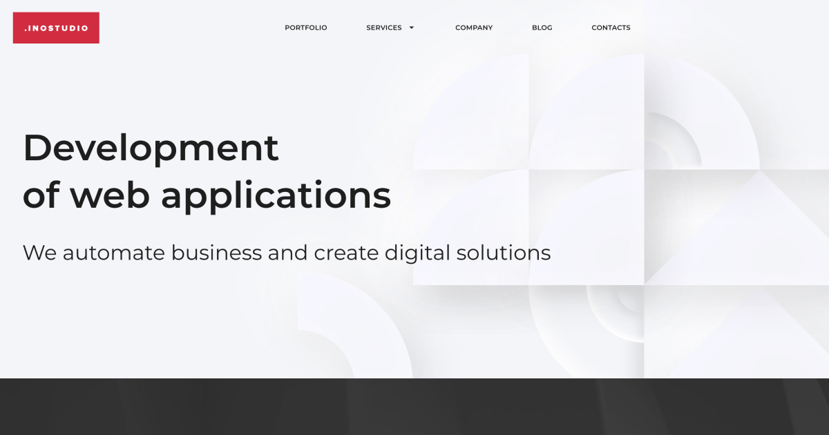 Development of sites, portals, web applications